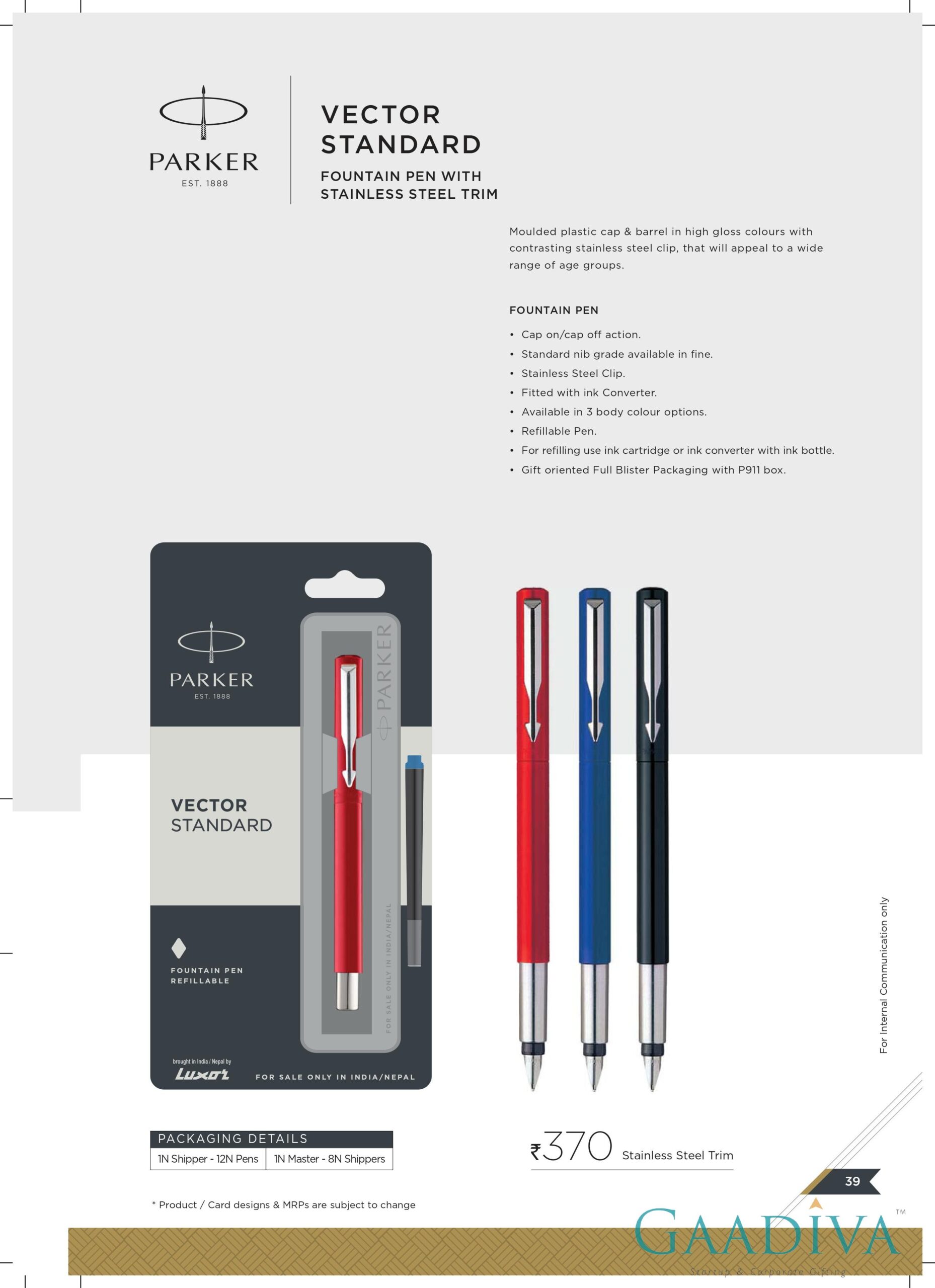Parker Vector Standard Gaadiva
