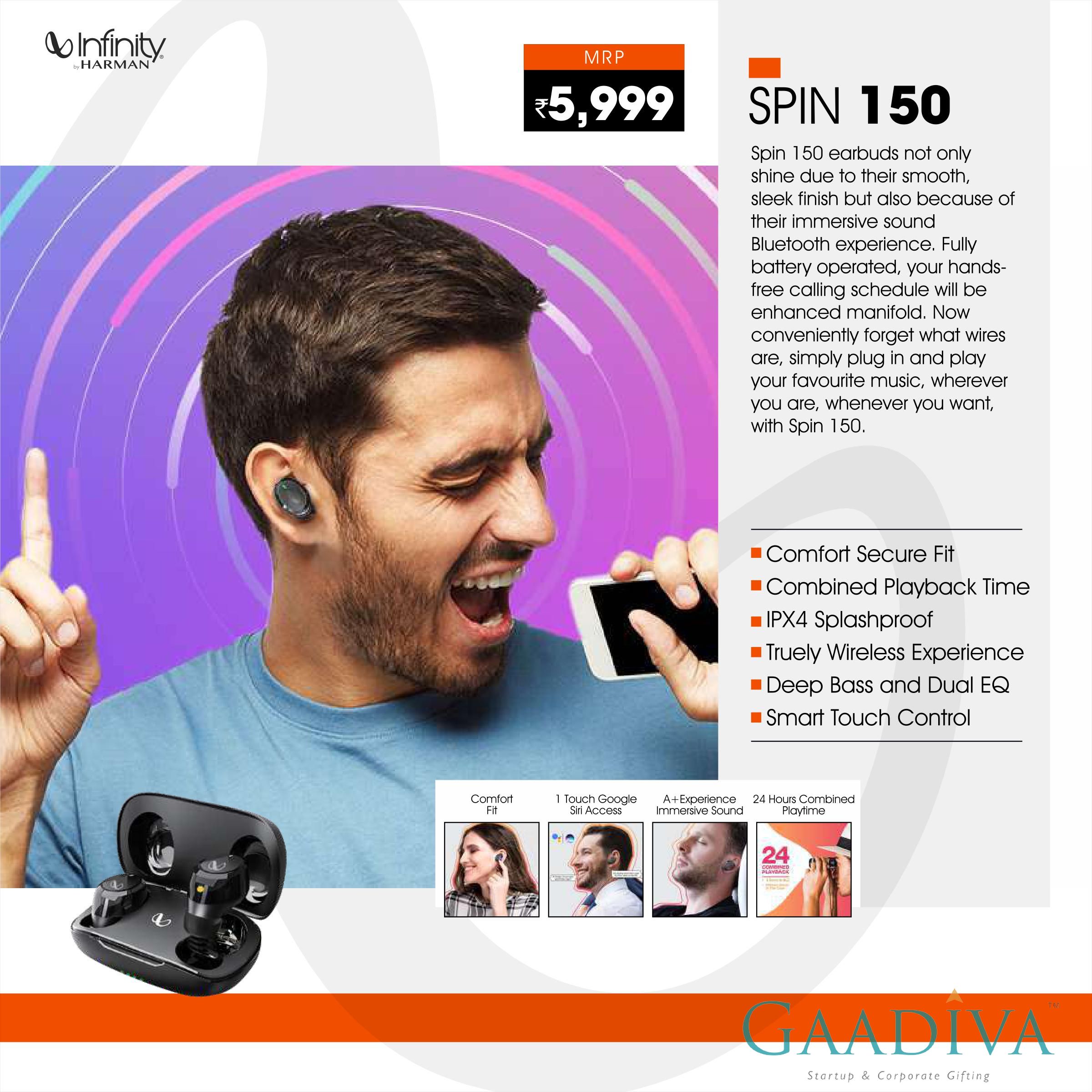Spin 150 Earbuds - Gaadiva